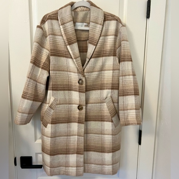 Lush | Jackets & Coats | Lush Plaid Long Coat S | Poshmark